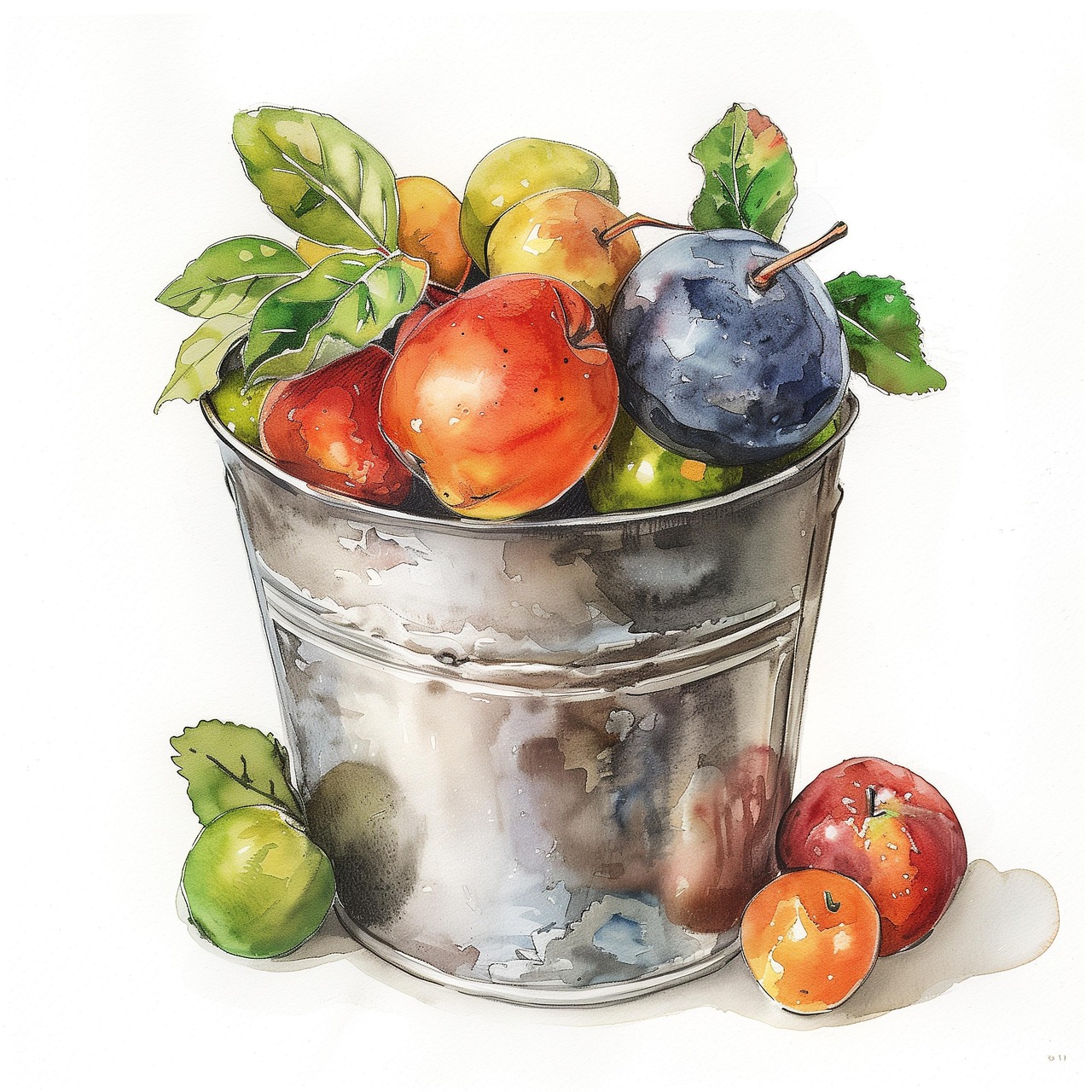 Download Ai Generated, Bucket, Fruit. Royalty-Free Stock Illustration ...