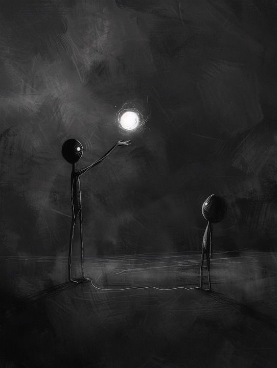 Download Black-And-White Sketched Drawing, Black Stick Figure, White ...