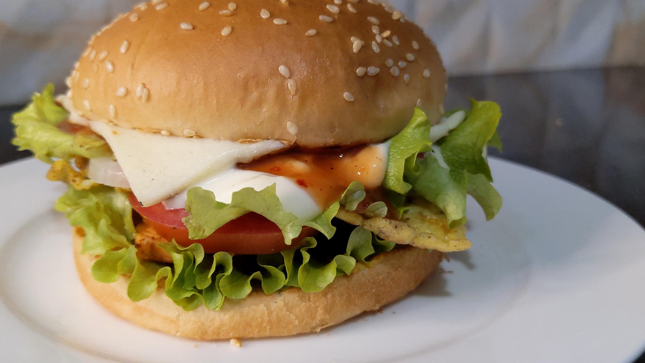 Burger Keju Ayam - Foto gratis di Pixabay
