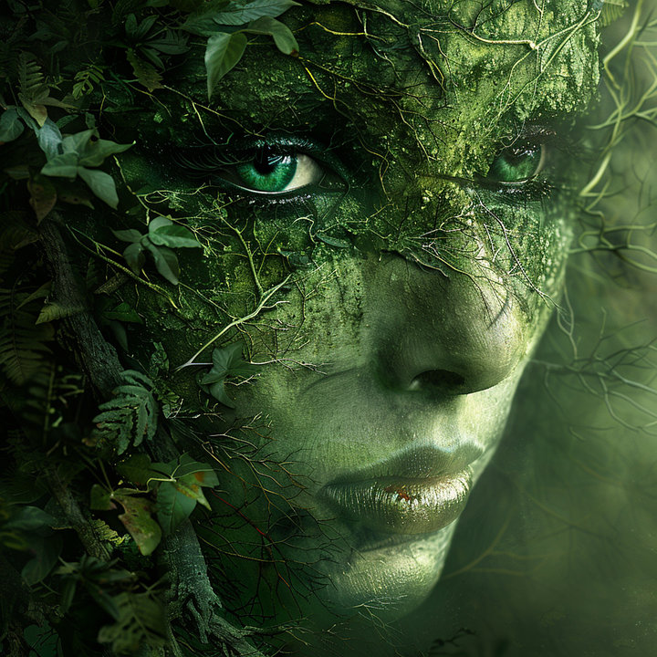 Download Green Woman, Forest, Goddess. Royalty-Free Stock Illustration ...