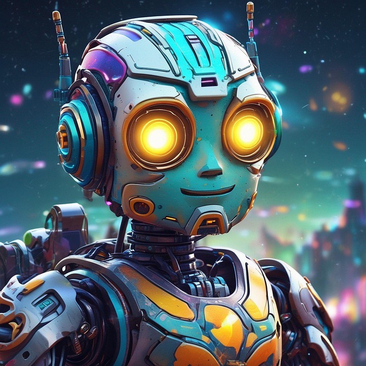 Robot Sonriente Ojos Amarillos - Imagen gratis en Pixabay
