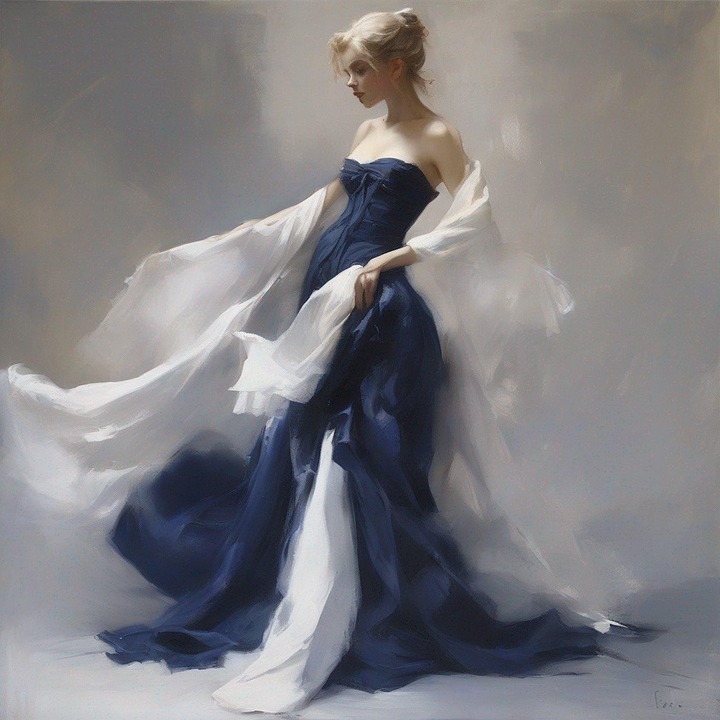 Download Woman, Ethereal, Long Dress. Royalty-Free Stock Illustration ...