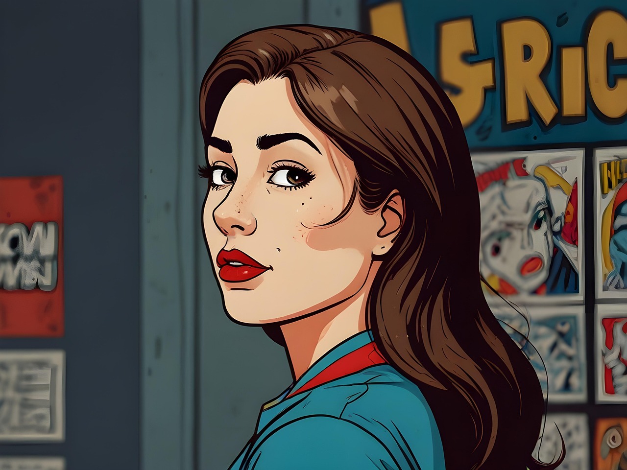 Download Woman, Comic Book Style, Female Superhero. Royalty-Free Stock ...