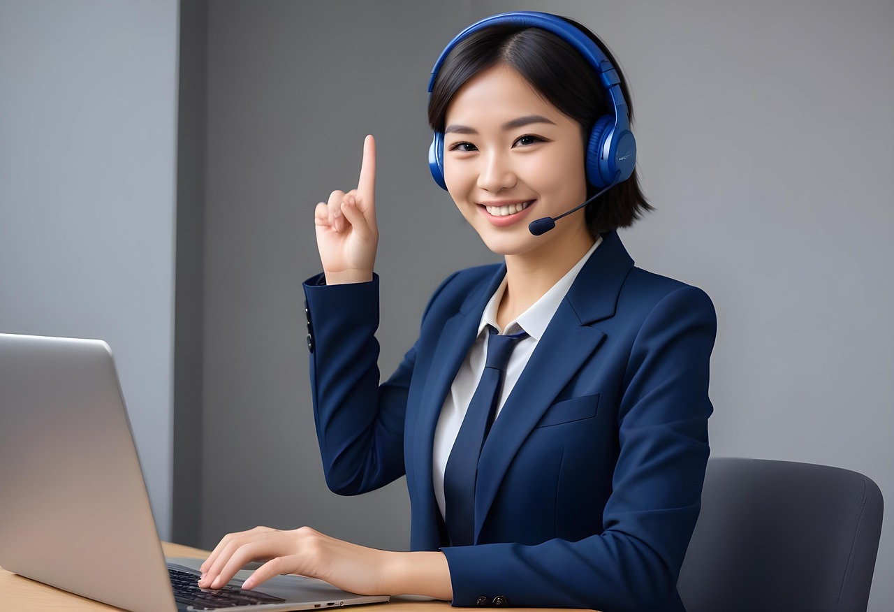Download Woman, Headset, Customer Service. Royalty-Free Stock ...