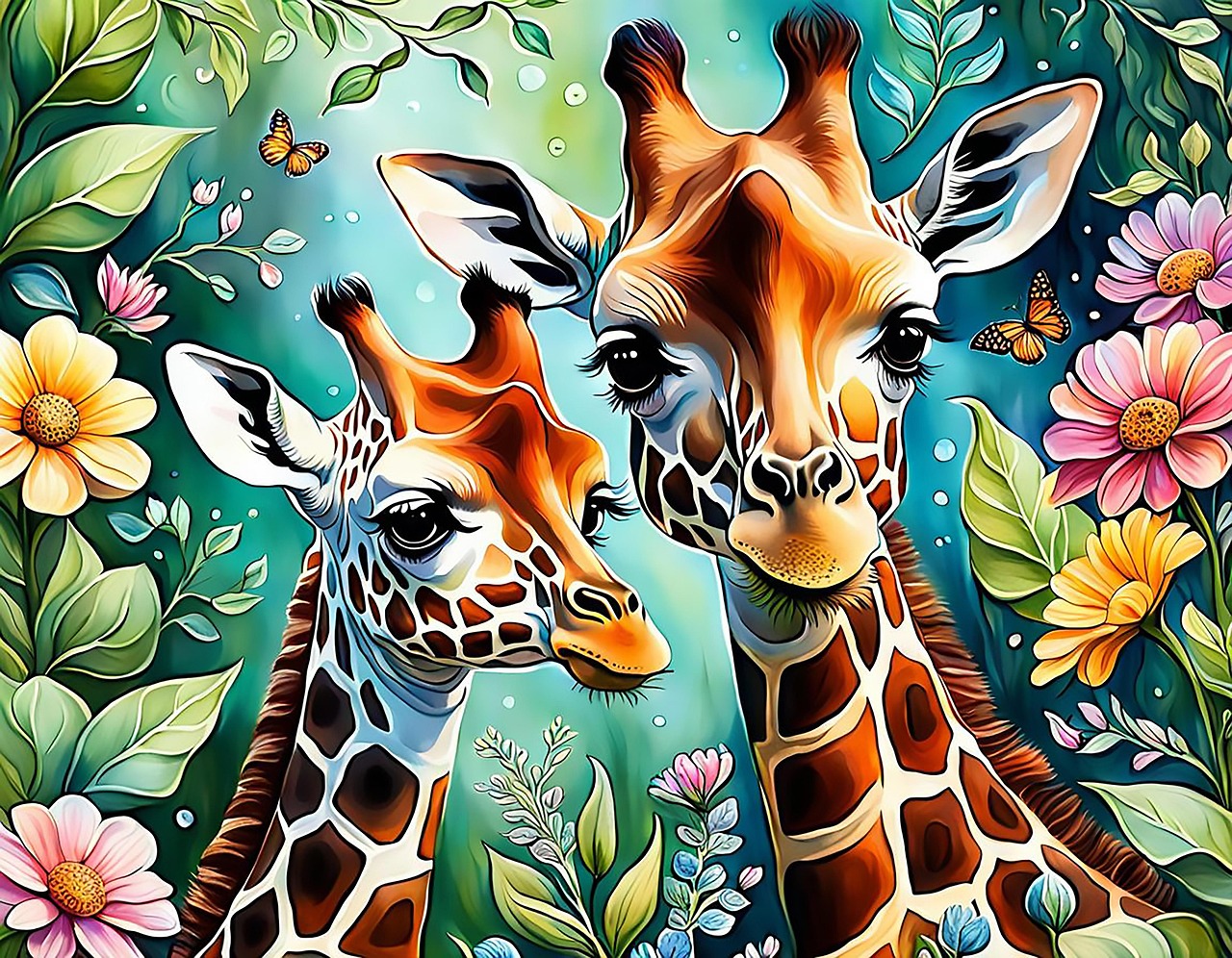 Giraffe Giraffen Mama Und Baby - Kostenloses Bild auf Pixabay - Pixabay