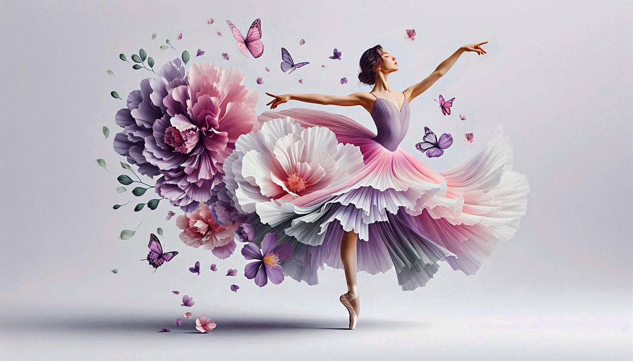 Download Ballerina, Flowers, Butterflies. Royalty-Free Stock ...