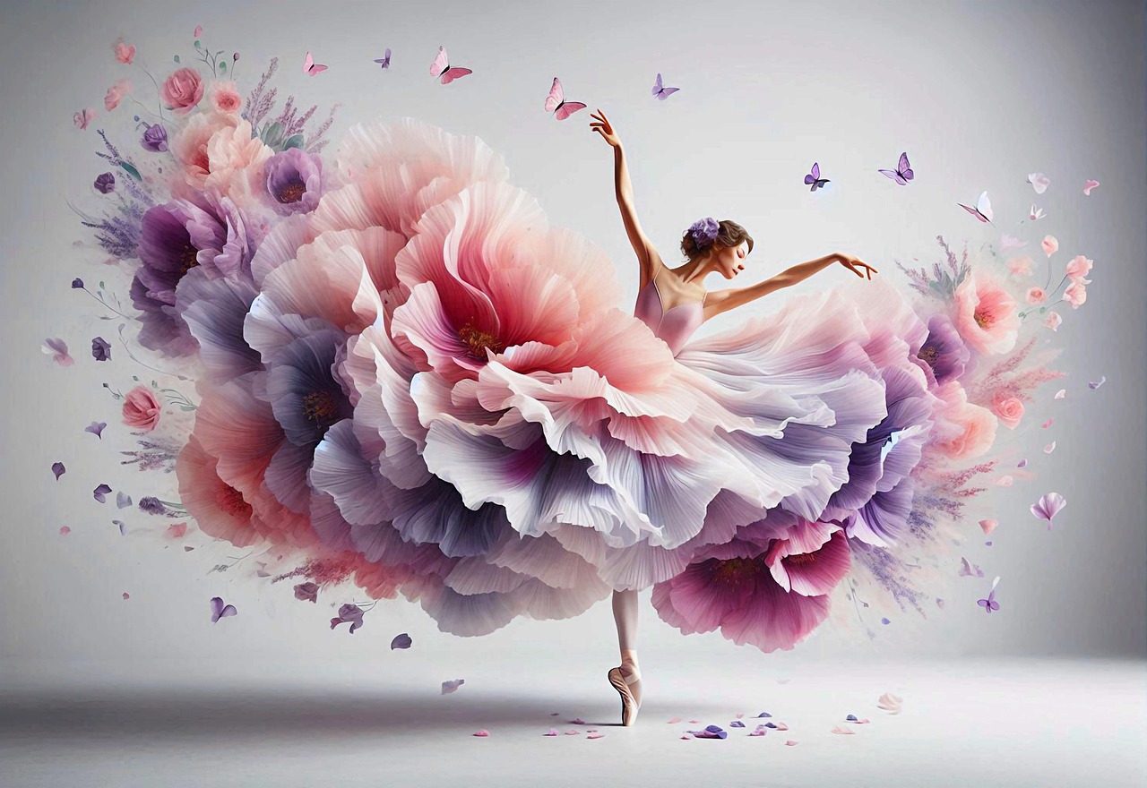 Download Ballerina, Flowers, Butterflies. Royalty-Free Stock ...