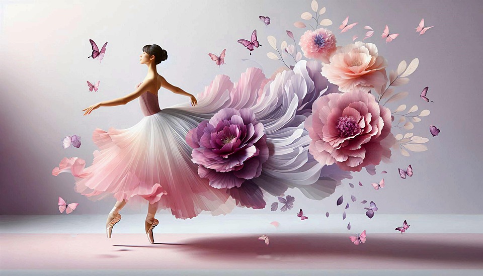 Download Ballerina, Flowers, Butterflies. Royalty-Free Stock ...