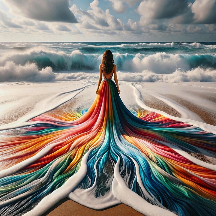 Download Woman, Beach, Ocean. Royalty-Free Stock Illustration Image ...
