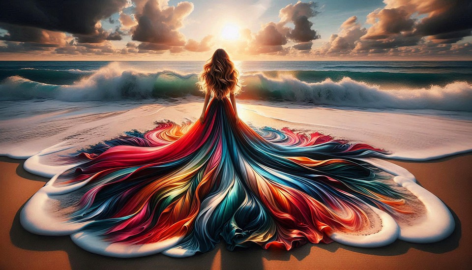 Download Woman, Beach, Ocean. Royalty-Free Stock Illustration Image ...