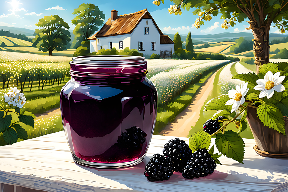 Download Jar Of Jam, Blackberries, Jam. Royalty-Free Stock Illustration ...