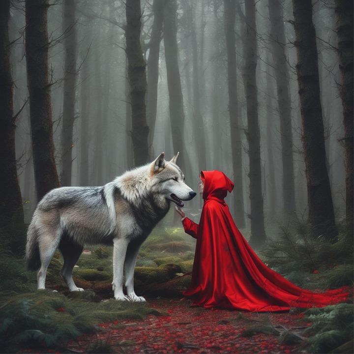 Download Ai Generated, Red Riding Hood, Wolf. Royalty-Free Stock ...