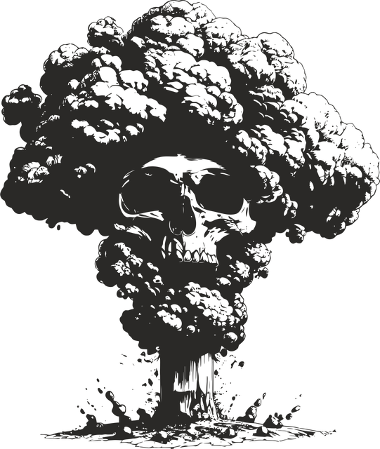 Download Mushroom Cloud, Skull, Explosion. Royalty-Free Vector Graphic ...