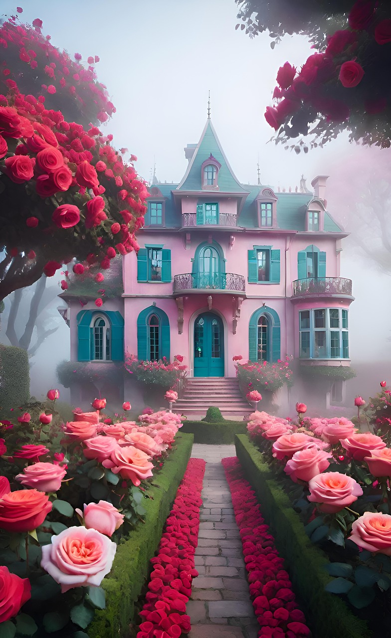 Pink House Rose Red - Image gratuite sur Pixabay - Pixabay