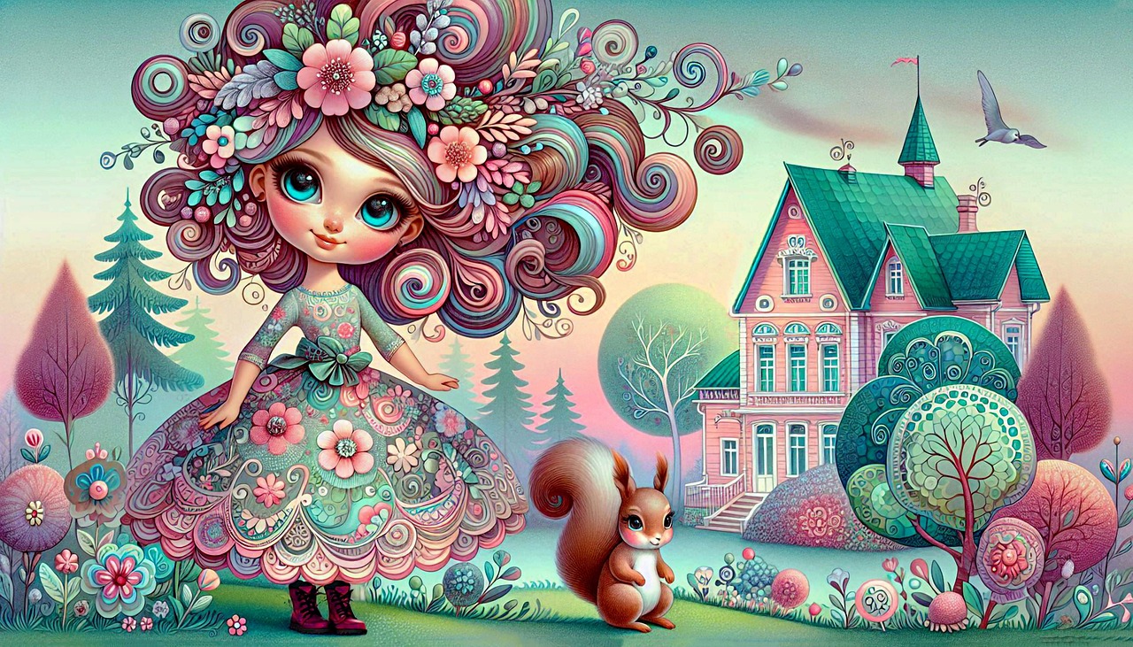 Download Whimsical, Pastel, Young Girl. Royalty-Free Stock Illustration ...
