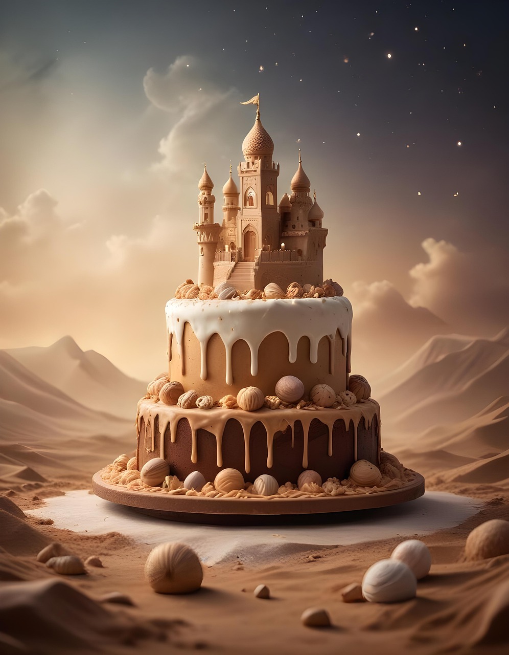 Download Eid Al Adha, Cake, Mosque. Royalty-Free Stock Illustration ...