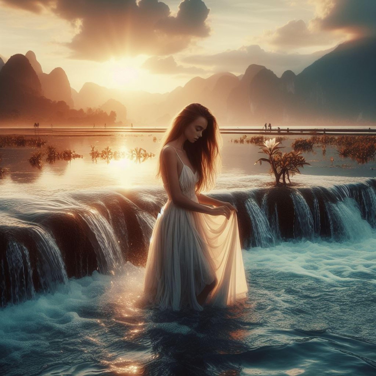 Download Woman, Nature, Landscape. Royalty-Free Stock Illustration ...