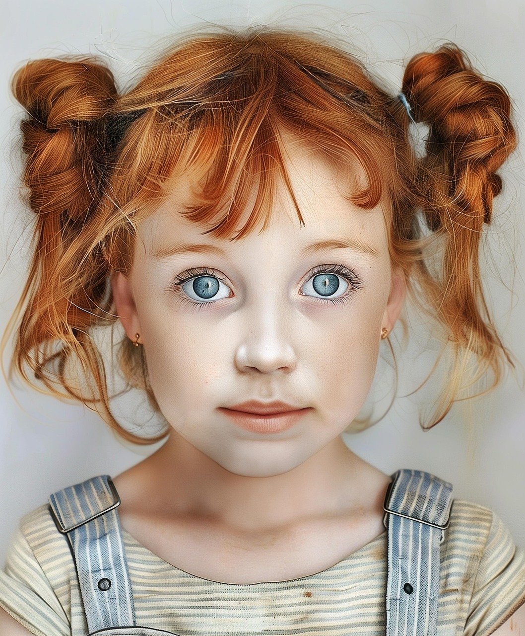 Download Cute Girl, Red Hair, Pigtails. Royalty-Free Stock Illustration ...