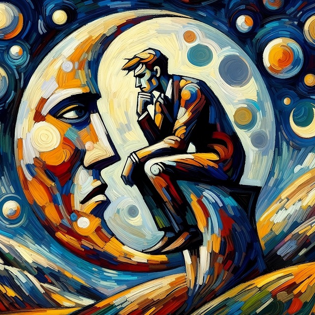 Download Ai Generated, Man, Moon. Royalty-Free Stock Illustration Image ...