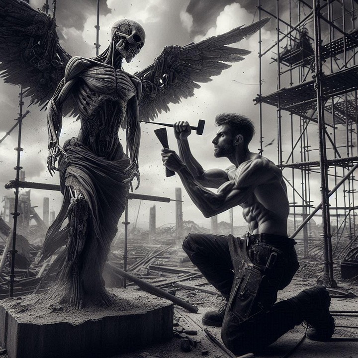 Download Fallen Angel, Angel, Sculpture. Royalty-Free Stock ...