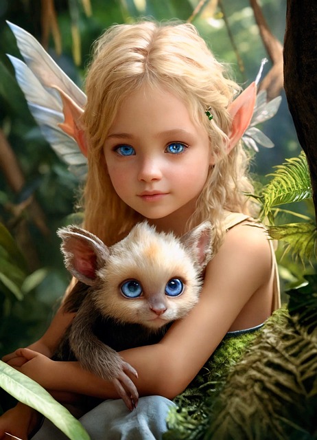 Download Beautiful, Elfin, Cute. Royalty-Free Stock Illustration Image ...