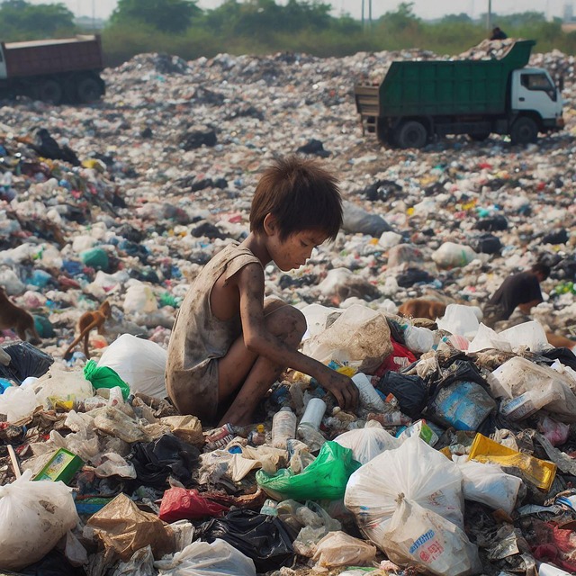 Download Child Poverty, Hunger, Dump. Royalty-Free Stock Illustration ...
