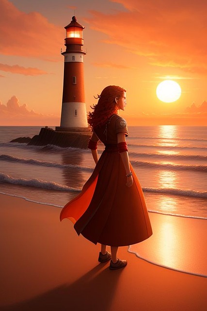 Download Woman, Lighthouse, Sea. Royalty-Free Stock Illustration Image ...