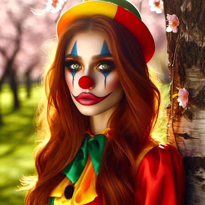 Download Ai Generated, Clown, Girl. Royalty-Free Stock Illustration ...