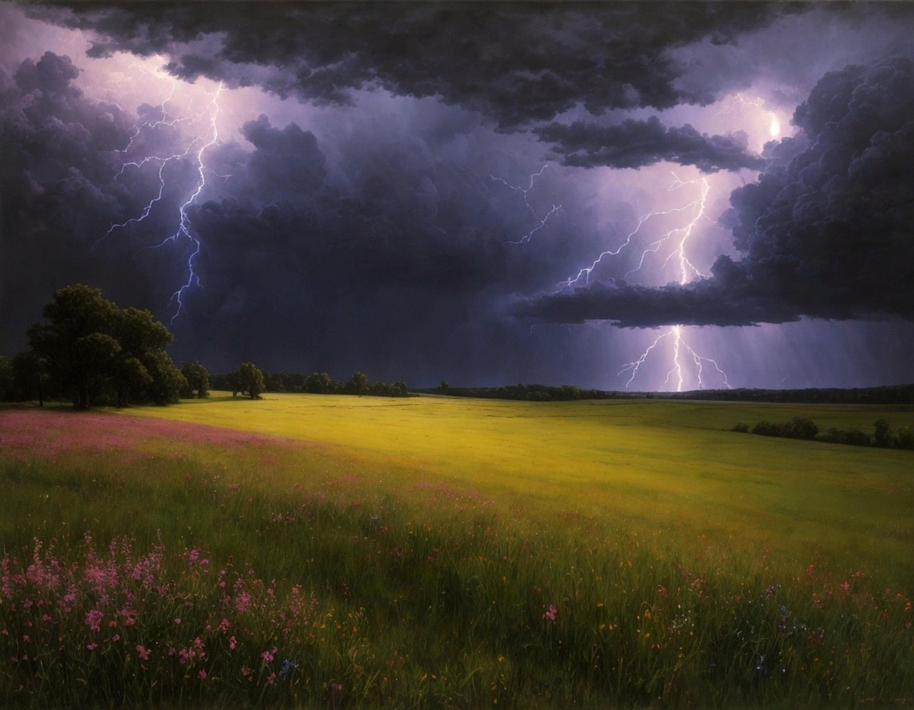 Download Summer, Nature, Thunderstorm. Royalty-Free Stock Illustration ...