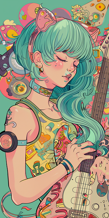 Kawaii Digitale Kunst Blauwgroen - Gratis afbeelding op Pixabay - Pixabay