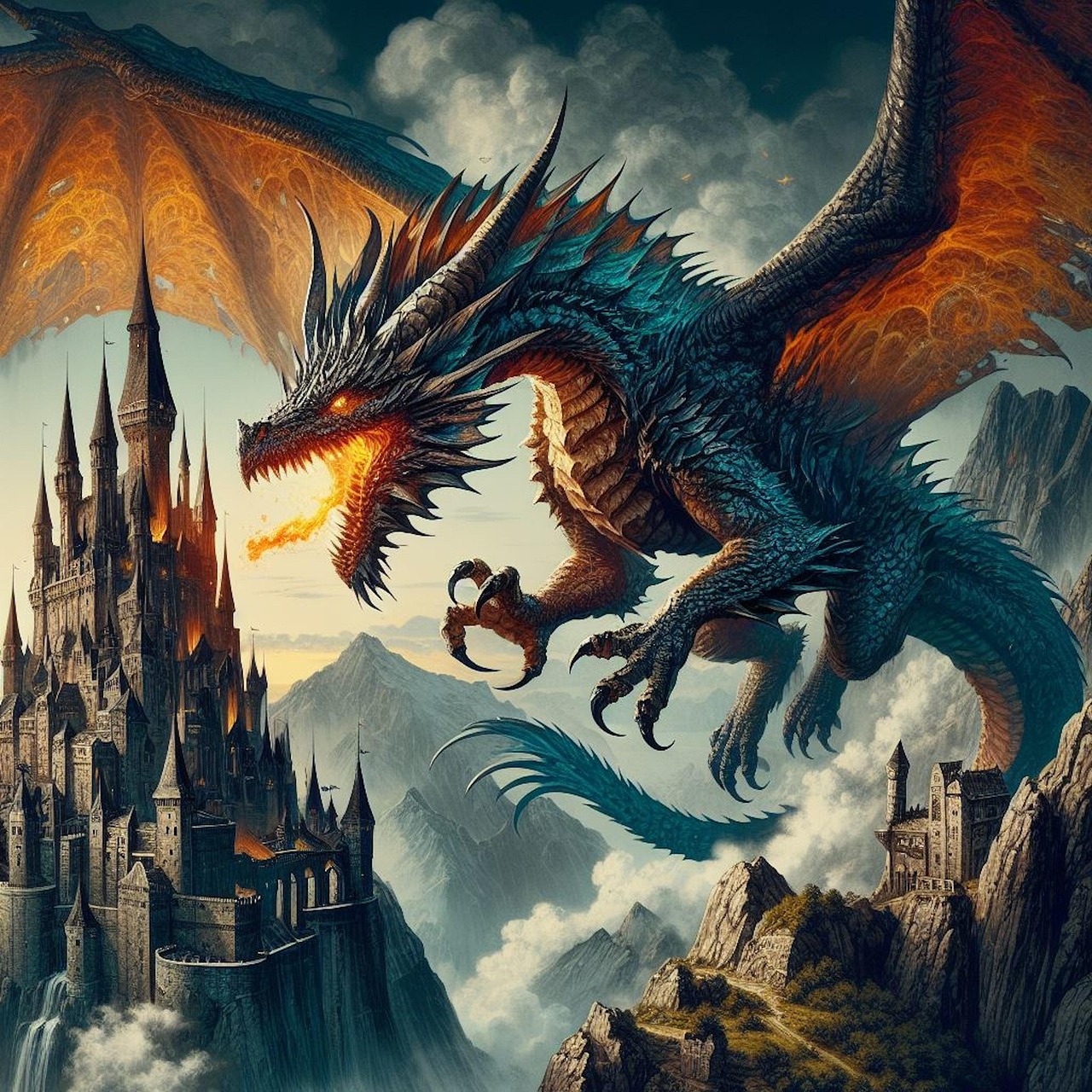 Download Dragon, Fiction, Fantasy. Royalty-Free Stock Illustration ...