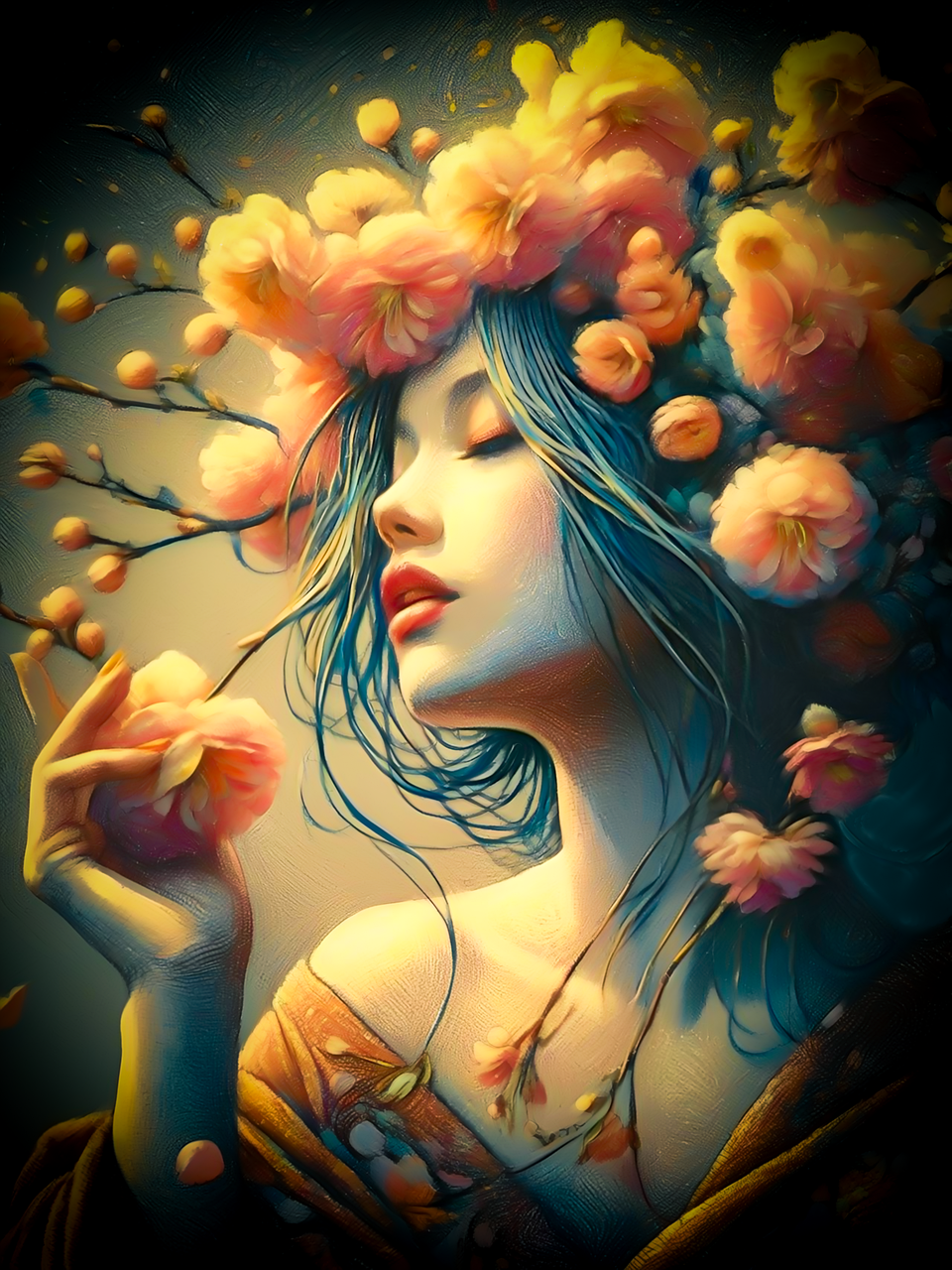 Download Woman, Flowers, Lady. Royalty-Free Stock Illustration Image ...