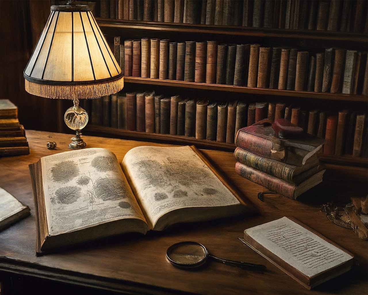 Download Lamp, Books, Library. Royalty-Free Stock Illustration Image ...