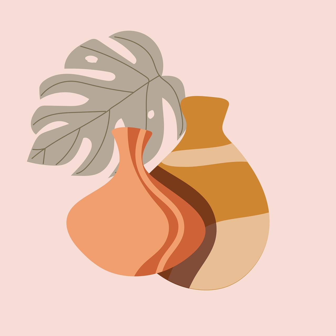 Download Vases, Art, Floral Background. Royalty-Free Stock Illustration ...