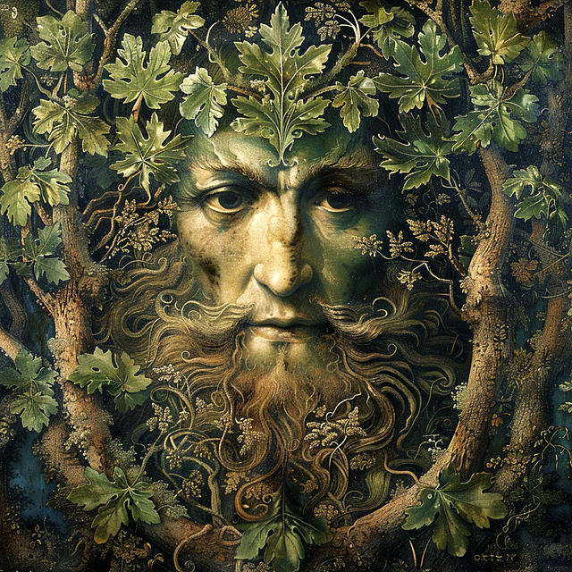 Download Green Man, Forest, Leaves. Royalty-Free Stock Illustration ...