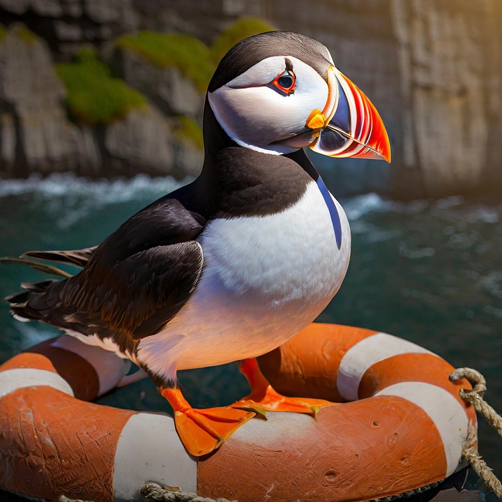 Download Bird Puffin Ornithology Royalty Free Stock Illustration