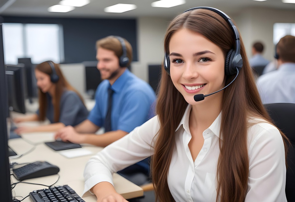 Download Call Center, Customer Service, Woman. Royalty-Free Stock ...