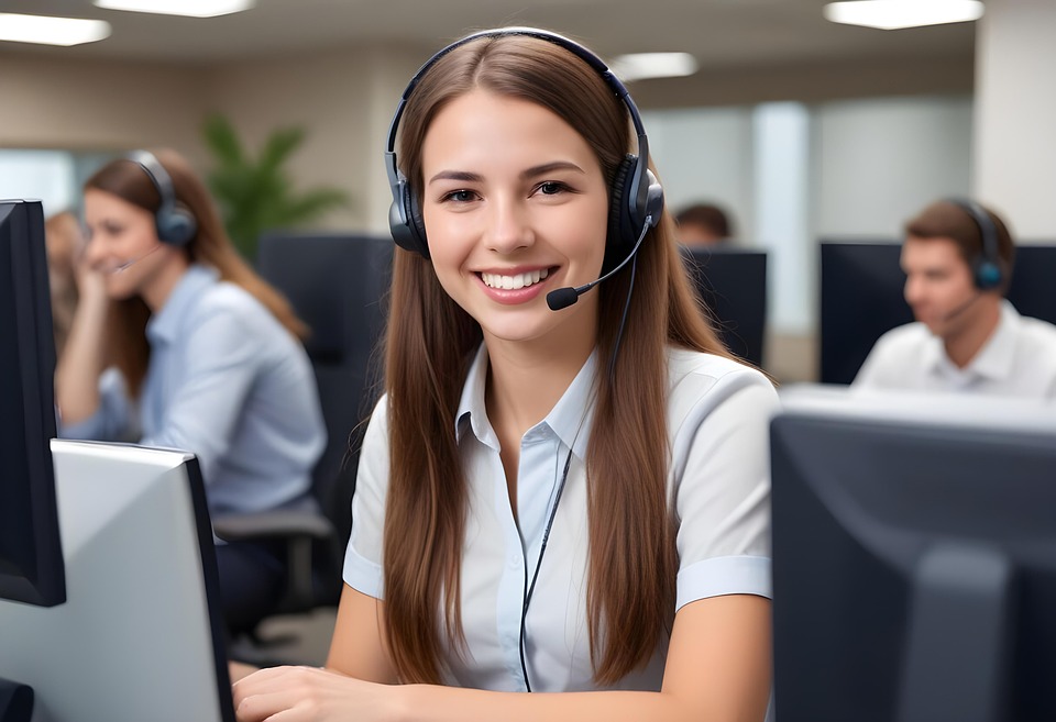 Download Call Center, Customer Service, Woman. Royalty-Free Stock ...