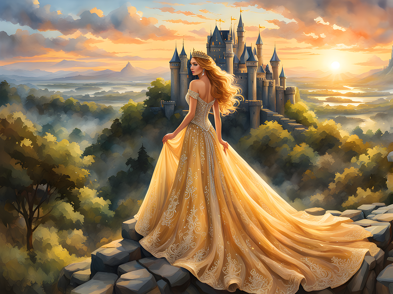 Download Castle, Bride, Dress. Royalty-Free Stock Illustration Image ...