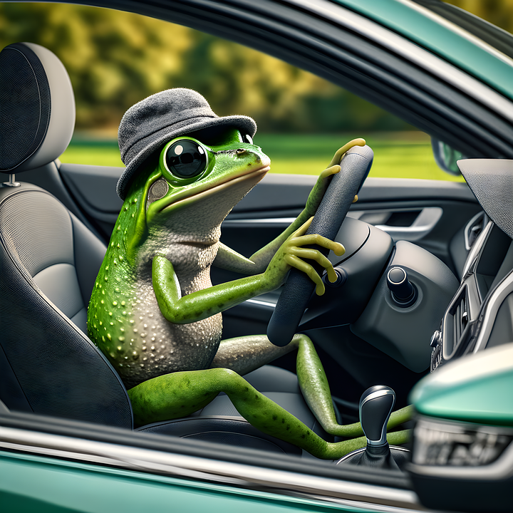 Download Ai Generated, Frog, Drive. Royalty-Free Stock Illustration ...