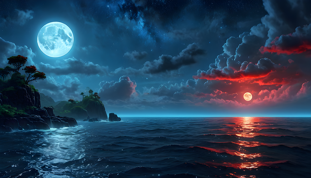 Download Ai Generated, Night Sky, Lunar Rainbow. Royalty-Free Stock ...