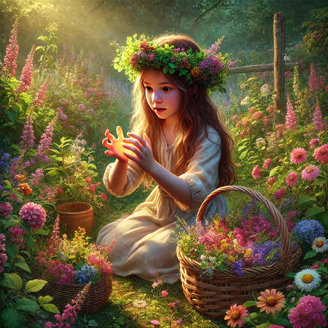 Download Girl, Flower, Summer. Royalty-Free Stock Illustration Image ...