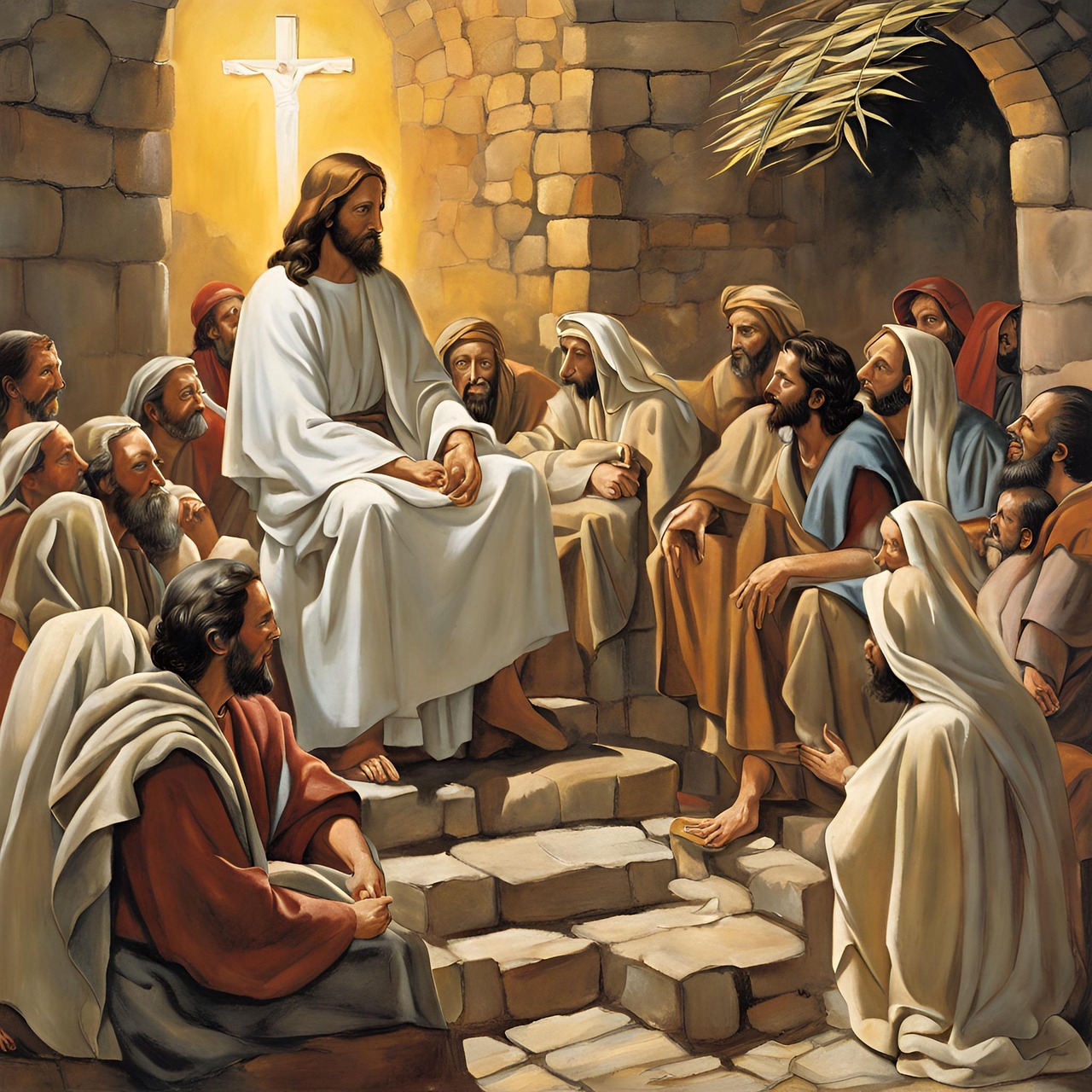 Download Jesus And His People, Jesus, Church. Royalty-Free Stock ...
