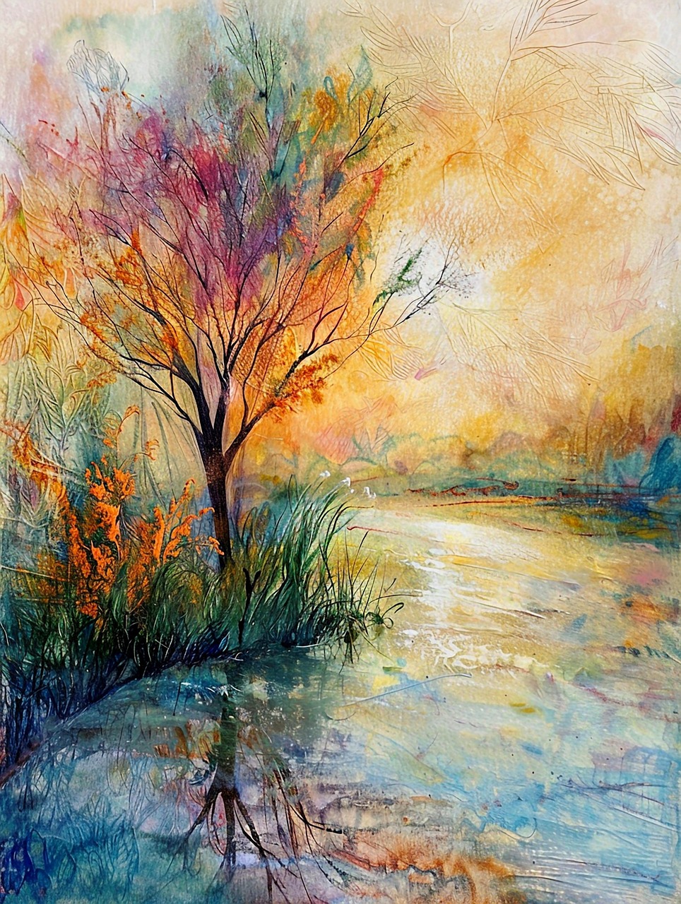 Download Watercolor Painting, Whimsical, Colorful Tree. Royalty-Free Stock Illustration Image ...