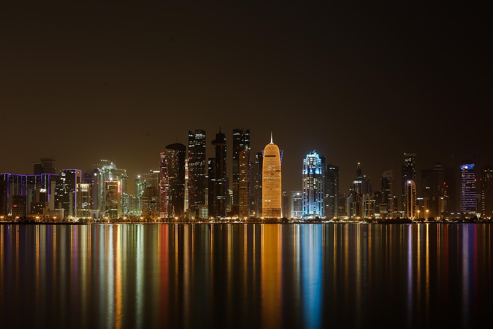 Download Qatar, Night, City. Royalty-Free Stock Illustration Image ...