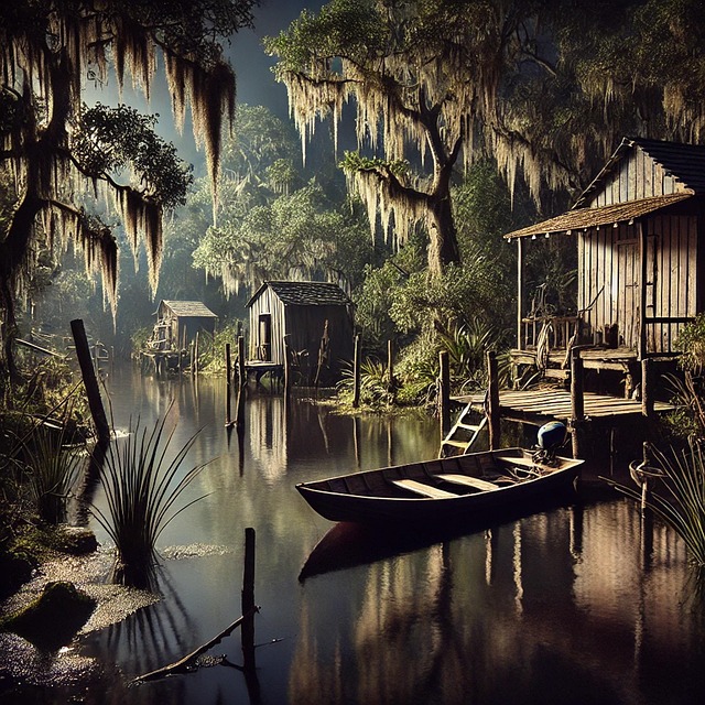 Download Swamp, Marsh, Boat. Royalty-Free Stock Illustration Image ...