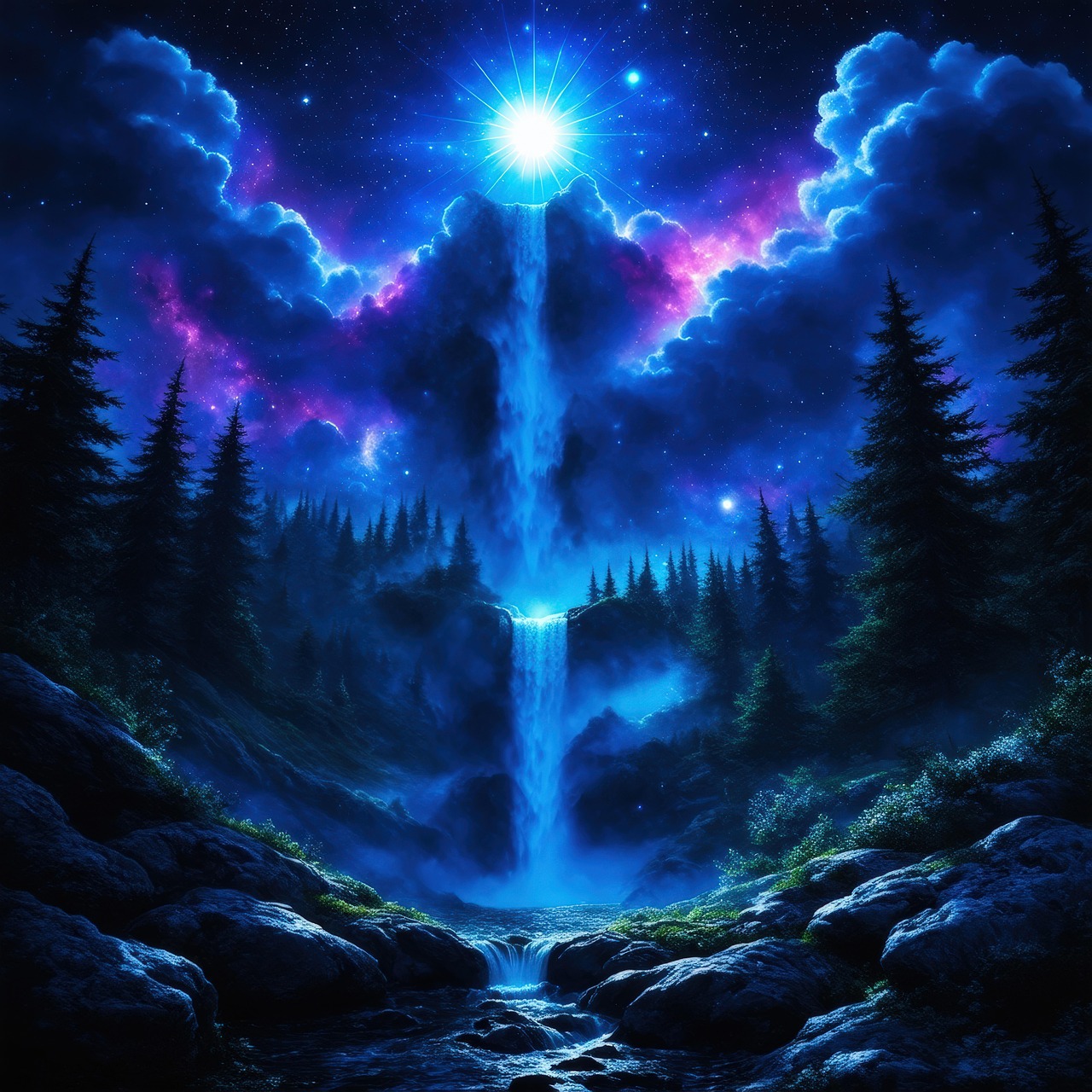 Download Waterfall Nature Landscape Royalty Free Stock Illustration