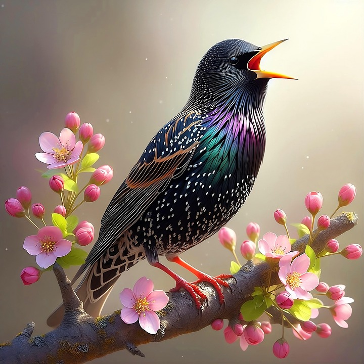Download Star, Bird, Spring. Royalty-Free Stock Illustration Image ...