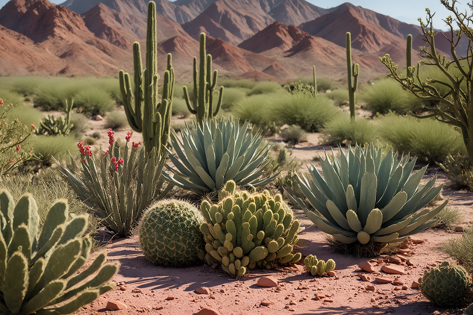 Download Desert, Cacti, Saguaro. Royalty-Free Stock Illustration Image ...