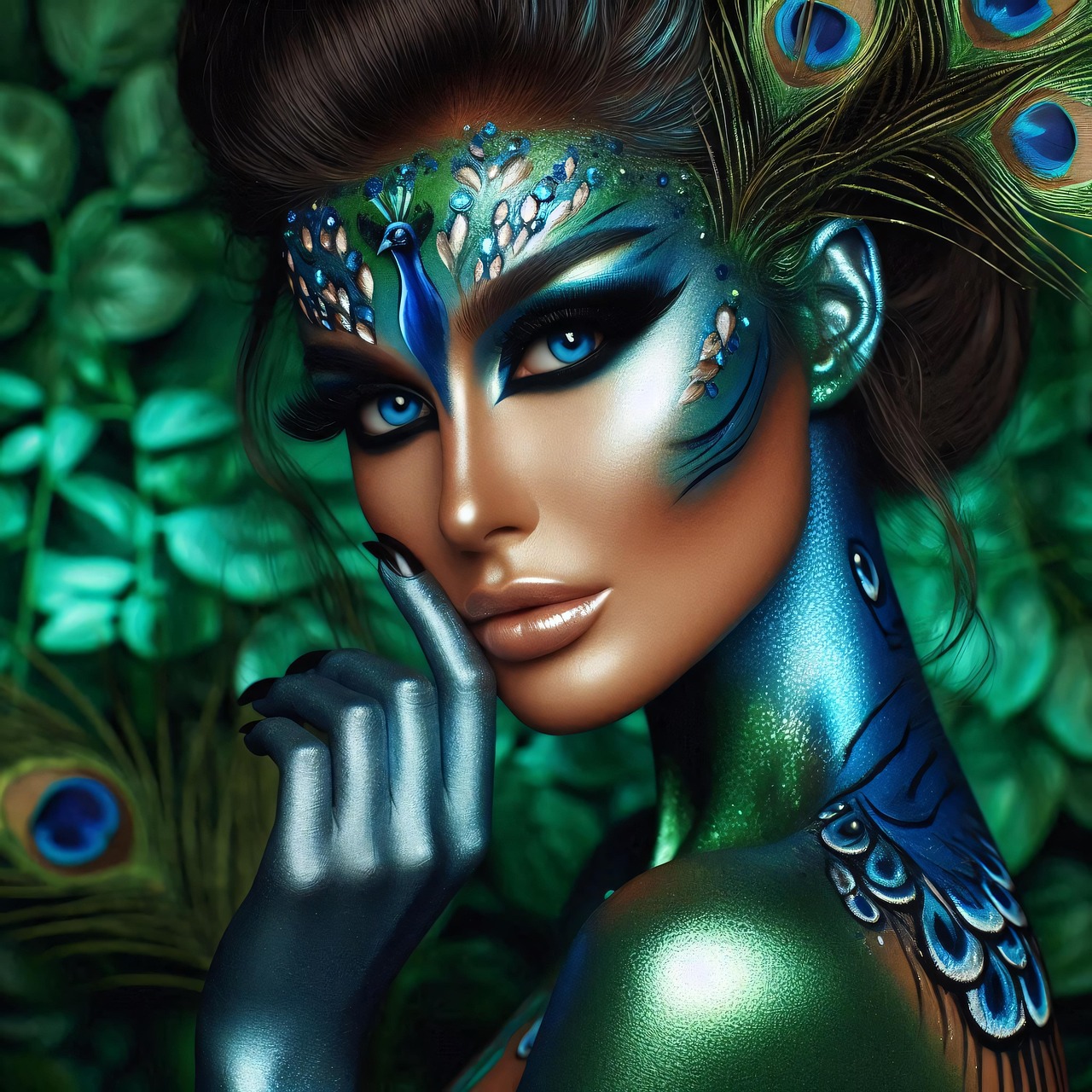 Download Ai Generated, Woman, Peacock. Royalty-Free Stock Illustration ...